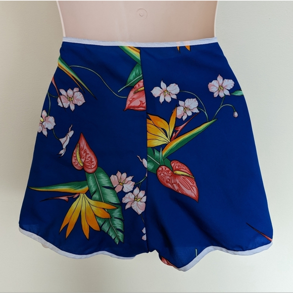 Vintage | Shorts | Vintage Hawaiian Short Overlay Wrap Shorts Womens ...